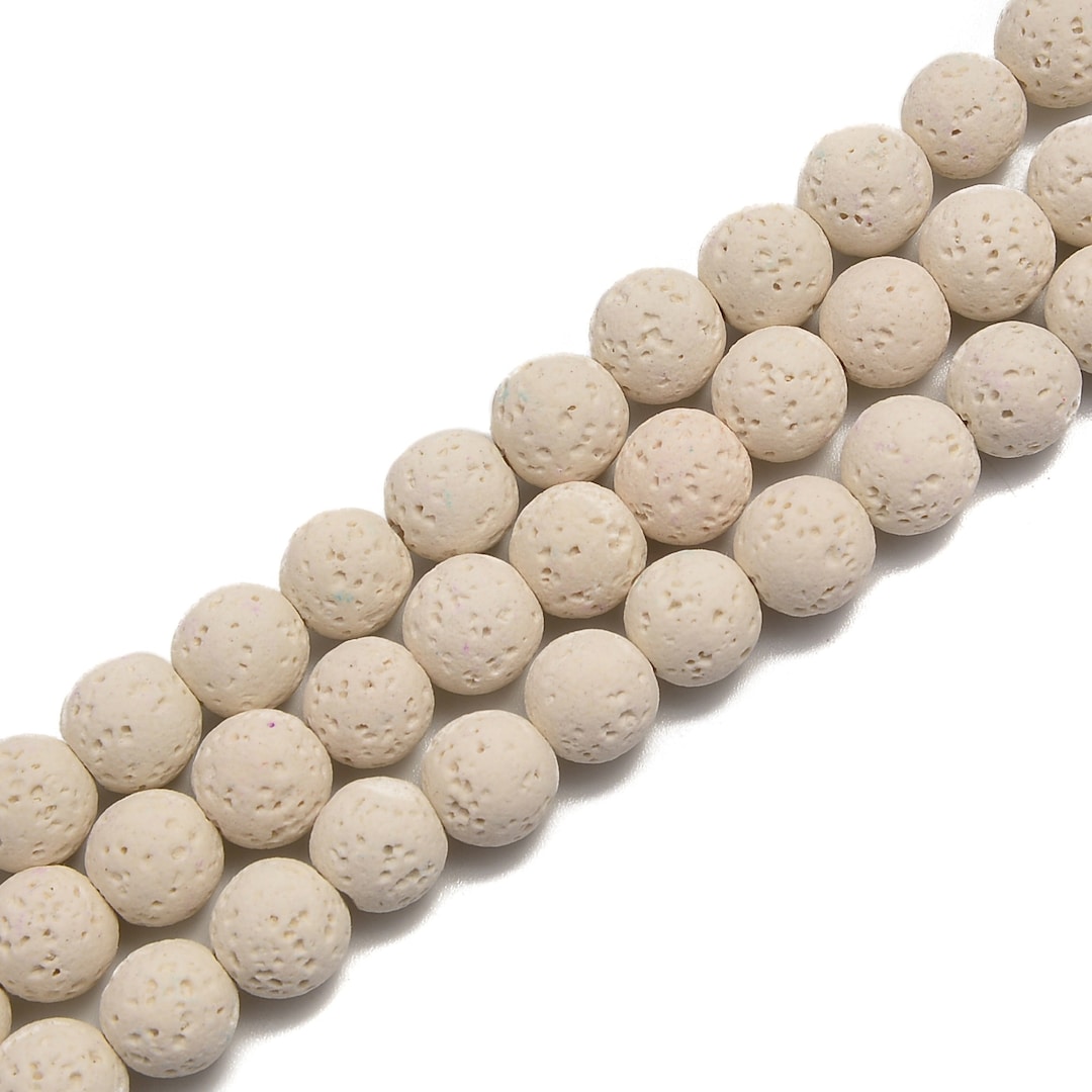Beige Color Lava Rock Stone Round Beads Size 6mm 8mm 10mm - Etsy