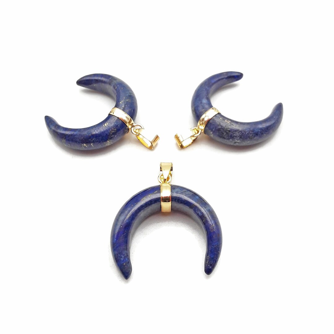 Lapis Lazuli Crescent Moon Pendant 33x33mm Sold per Piece - Etsy Lapis Lazuli Crescent Moon Pendant 33x33mm Sold per Piece - Etsy
