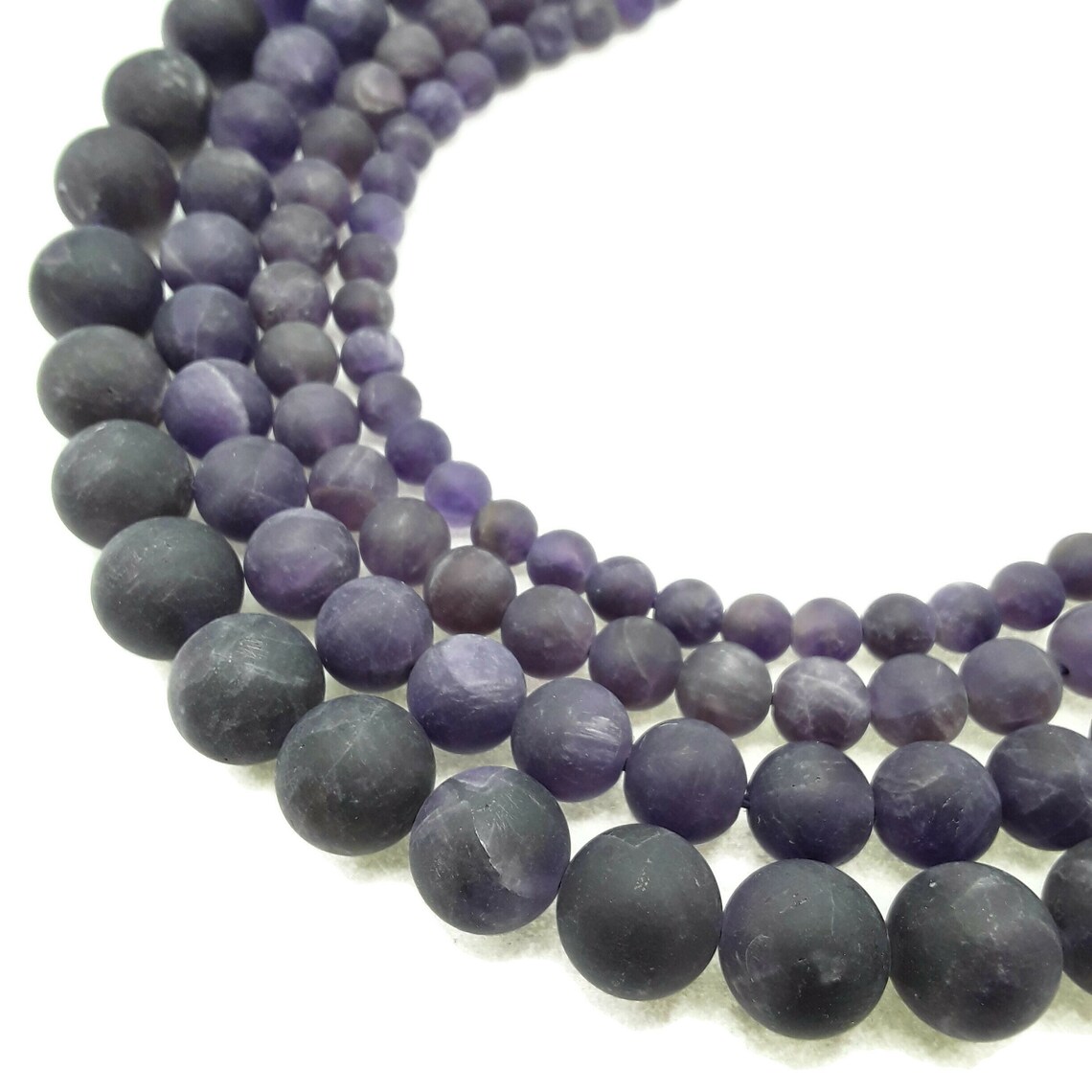 Amethyst Matte Round Beads 4mm 6mm 8mm 10mm 12mm 15.5 | Etsy