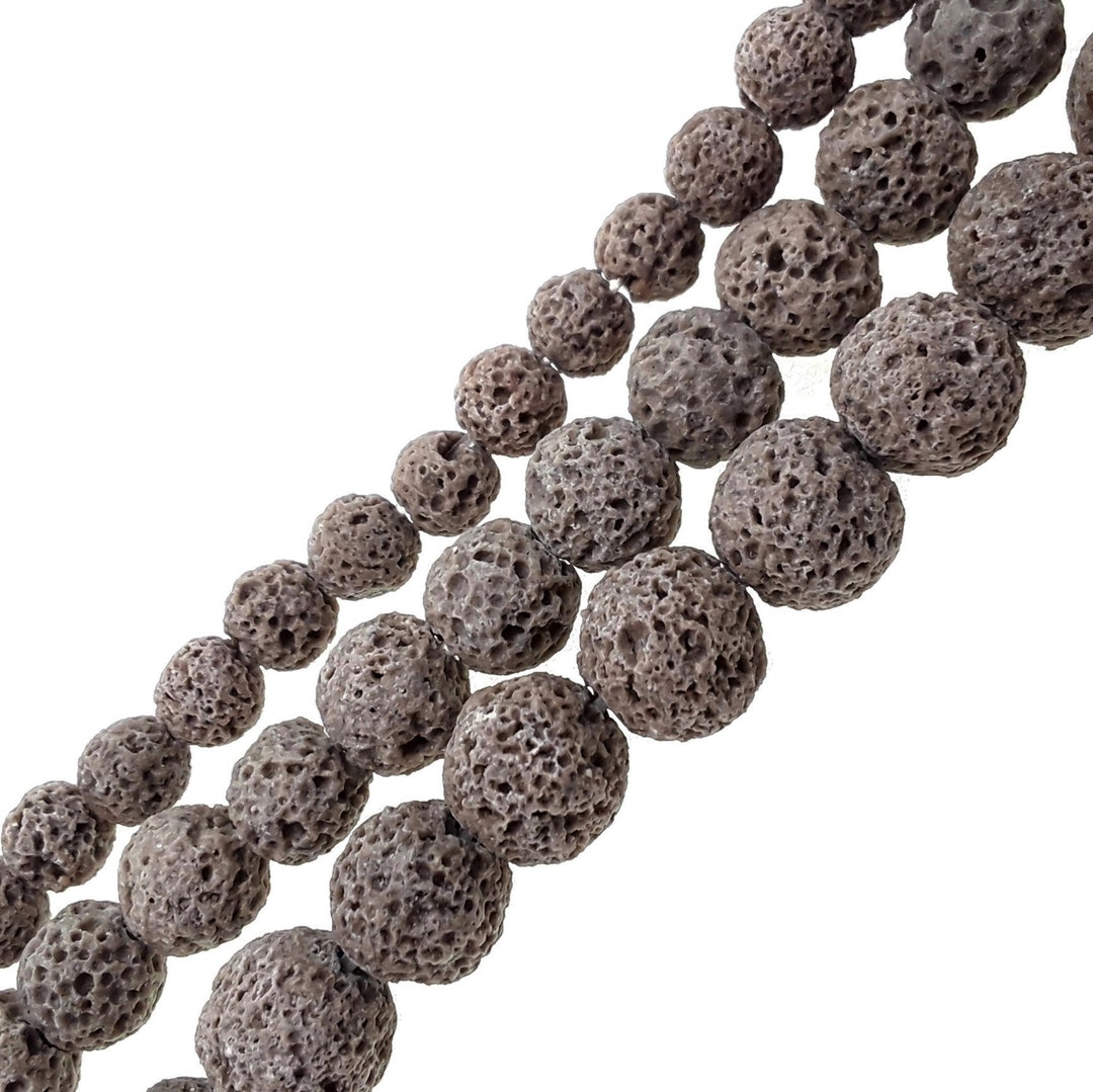 Dark Gray Lava Rock Stone Beads 6mm 8mm 10mm 15.5 Strand - Etsy