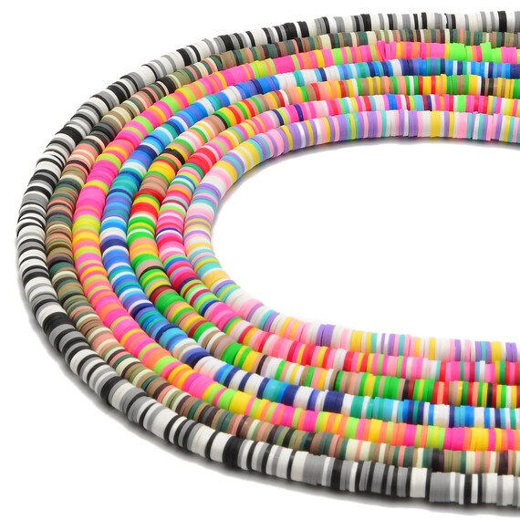 Mix Color Polymer Clay Heishi Discs Beads African Tribal Beads - Etsy