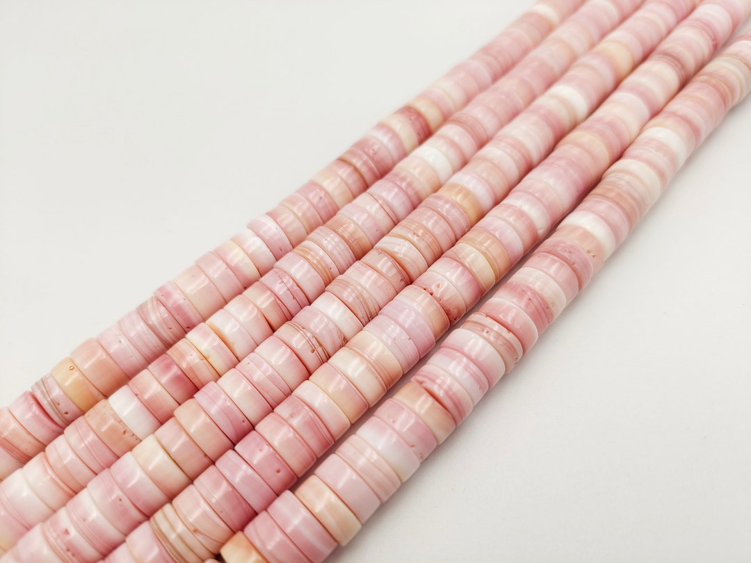 Pink Queen Conch Shell Heishi Disc Beads Size 3x8mm 3x10mm 15.5 ...