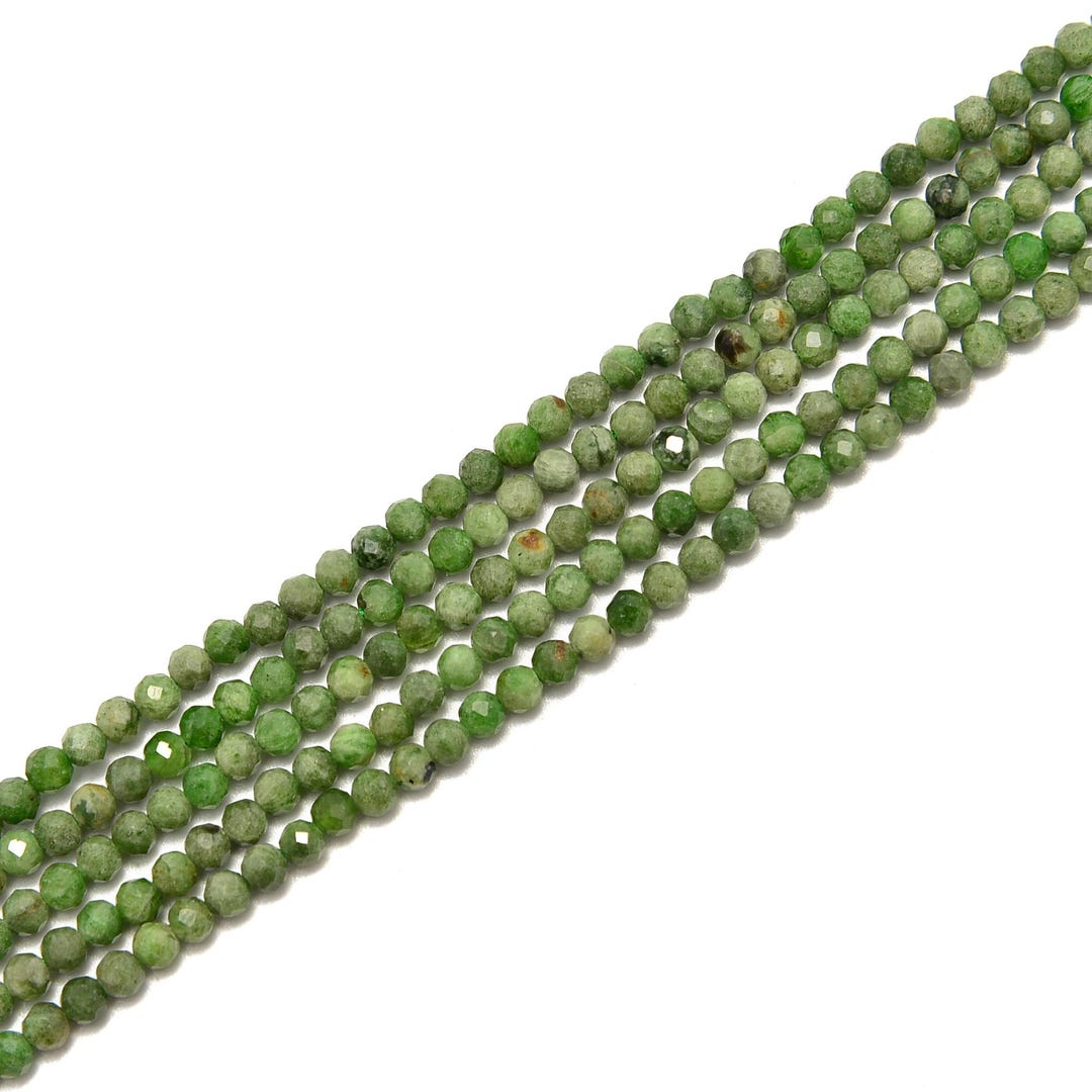 Diopside Faceted Round Beads Size 2mm 3mm 4mm 15.5" Strand - Etsy