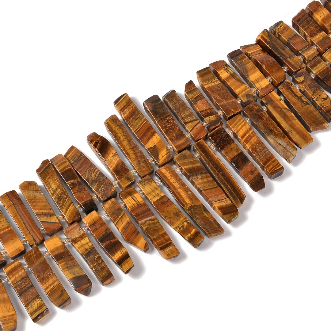 Yellow Tiger Eye Graduated Slab Stick Point Size 10x25-12x45mm 15.5 ...