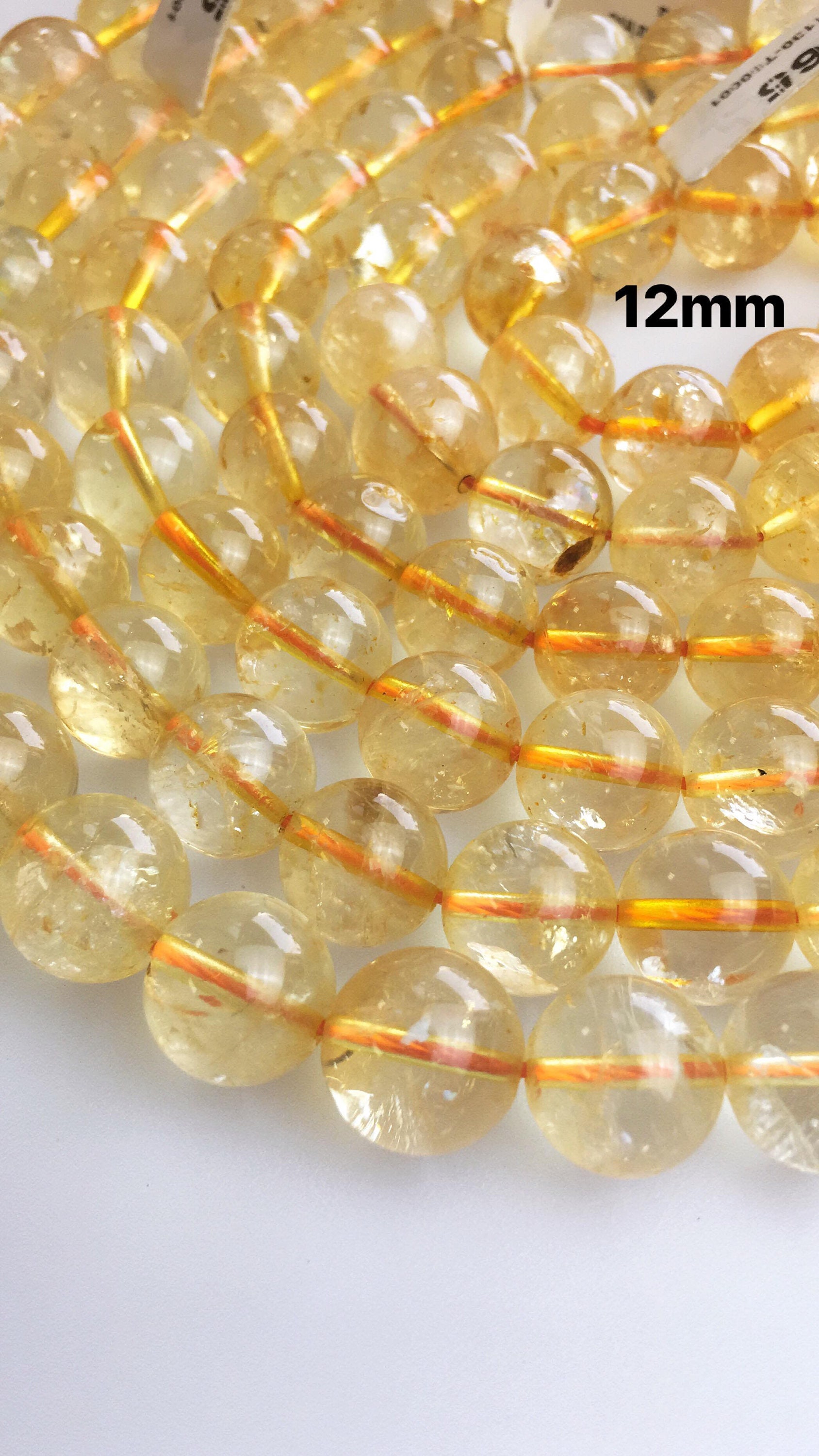 Citrine Smooth Round Beads 4mm 5mm 6mm 7mm 8mm 10mm 12mm - Etsy