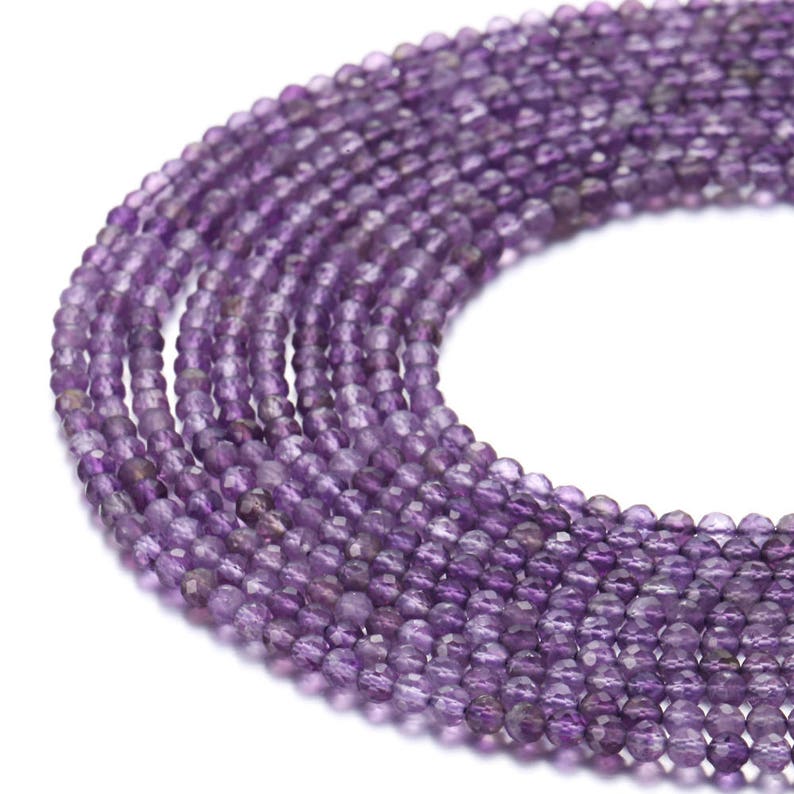 Amethyst Faceted Round Beads 2mm 3mm 4mm 15.5 Strand - Etsy