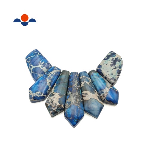 Lapis & Turquoise Graduated Arrow Shape Set Size - Etsy