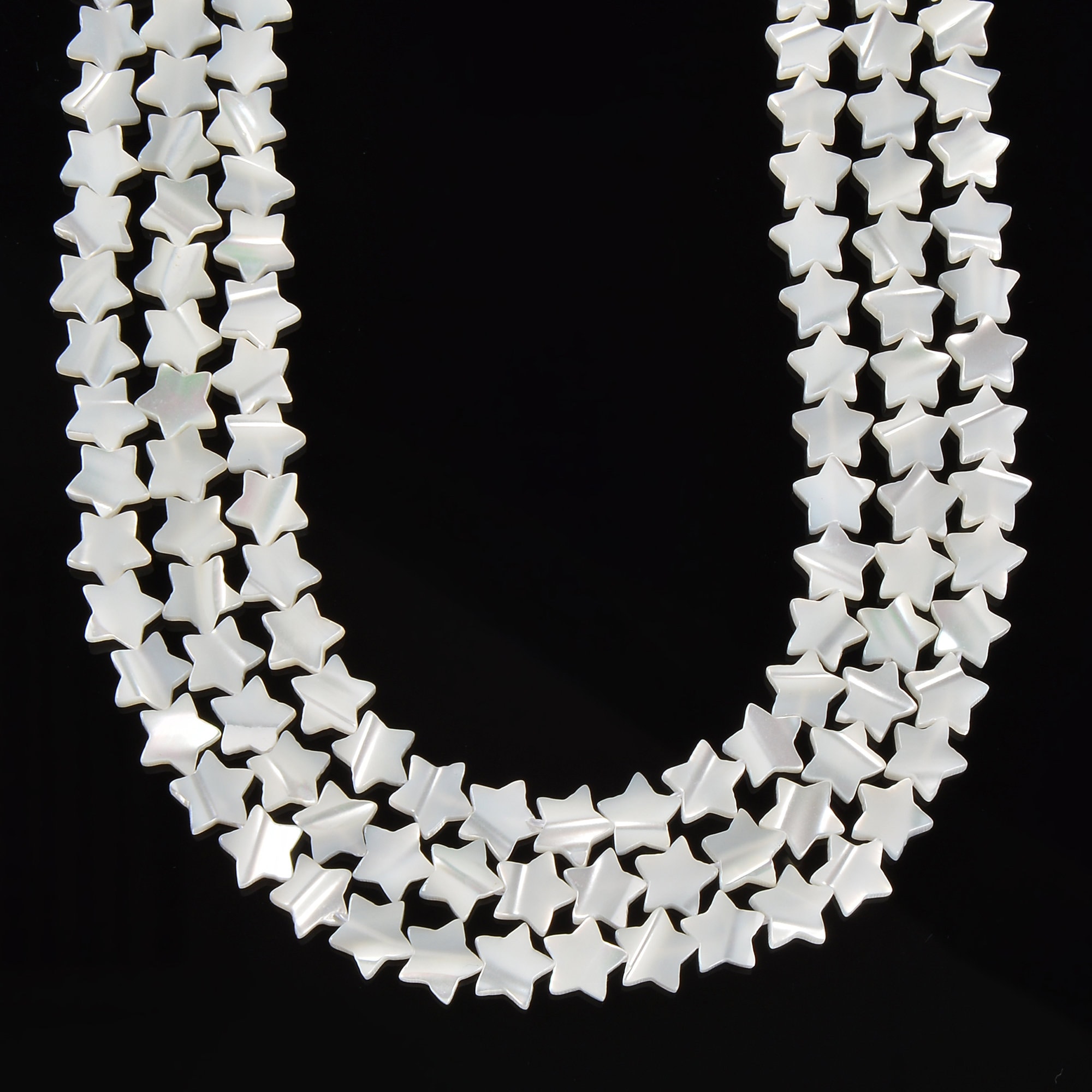 Iridescent White Mother of Pearl MOP Shell Star Beads 8mm to - Etsy
