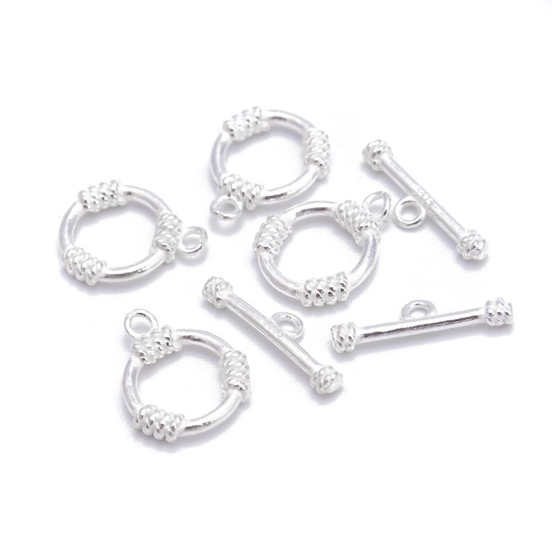 925 Sterling Silver Spiral OT Clasp Size 14.5x20mm 2 Sets per - Etsy