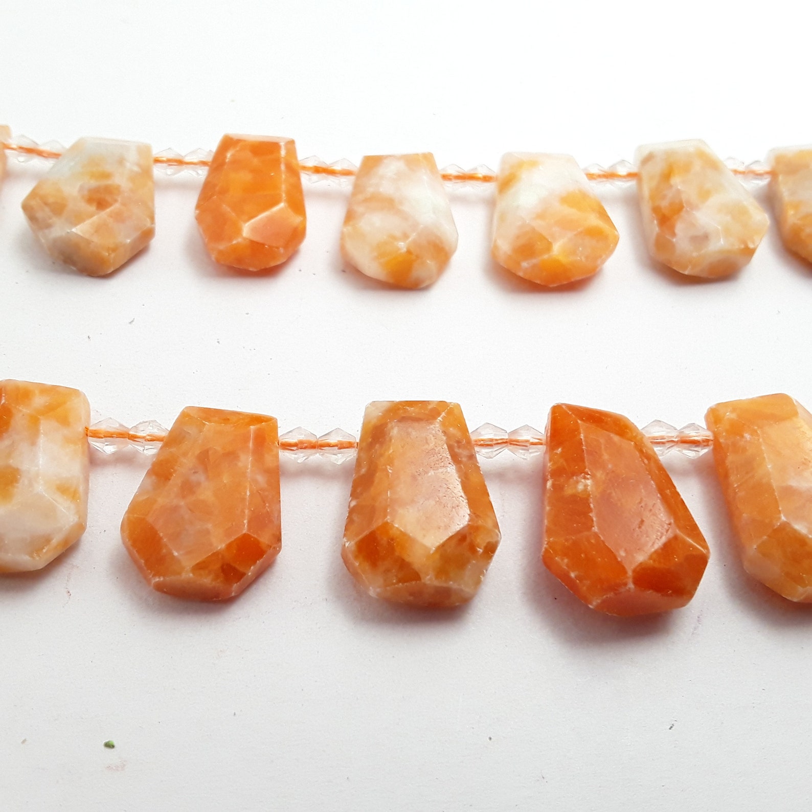 Sunstone Graduated Faceted Trapezoid Beads 14x18 15x22mm - Etsy