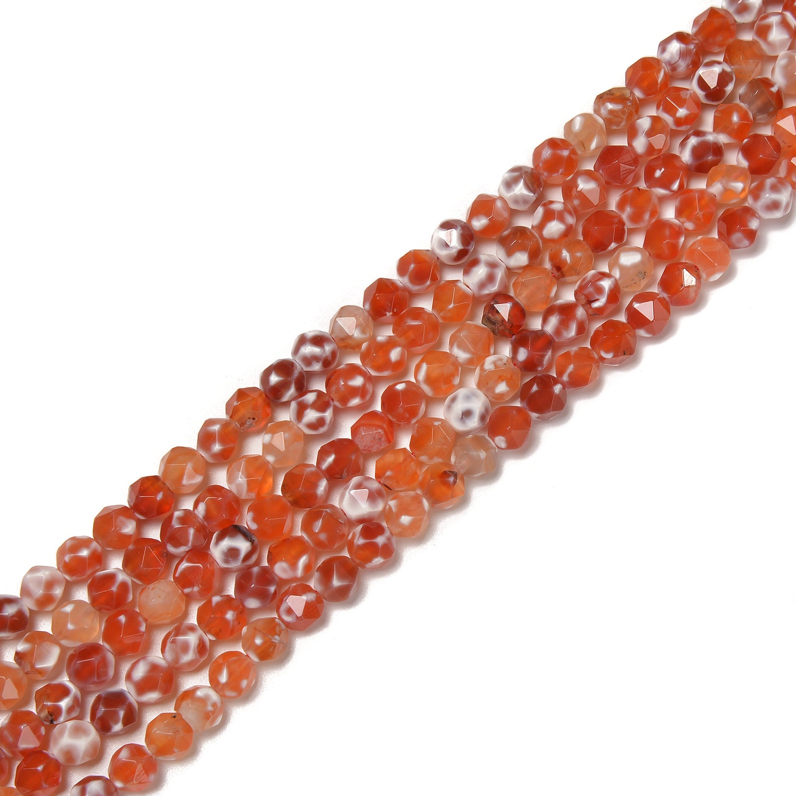 Burnt Orange Fire Agate Diamond Star Cut Beads Size 8mm - Etsy
