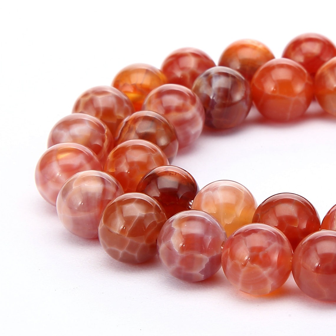 Burnt Orange Fire Agate Smooth Round Beads 6mm 8mm 10mm 12mm - Etsy