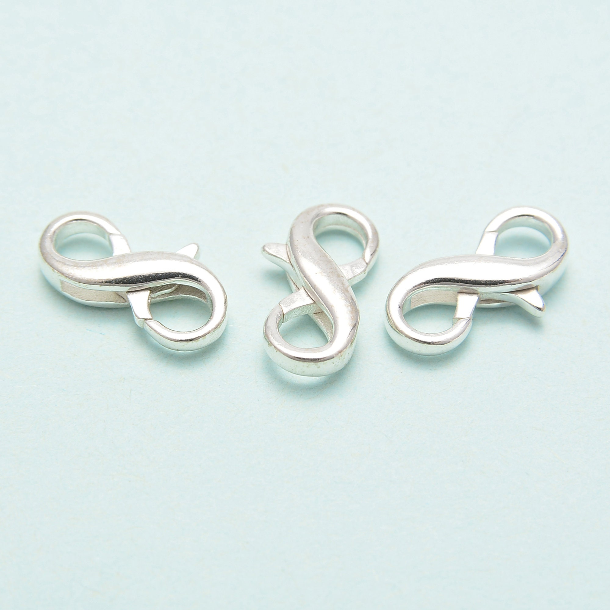 925 Sterling Silver Infinity Clasp Size 7.5x14mm 3 Pcs per Bag - Etsy