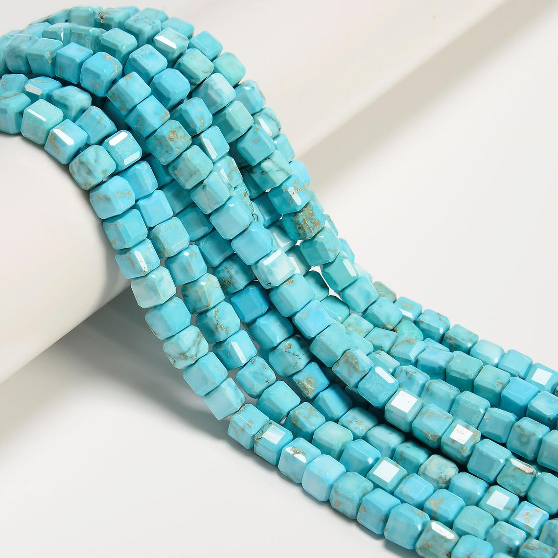 Blue Turquoise Faceted Cube Beads Size 6mm 15.5" Strand - Etsy