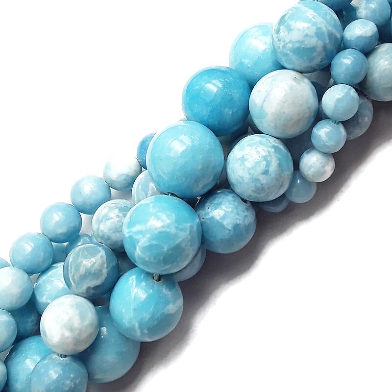 Larimar Quartz Smooth Round Beads 6mm 8mm 10mm 12mm 14mm - Etsy