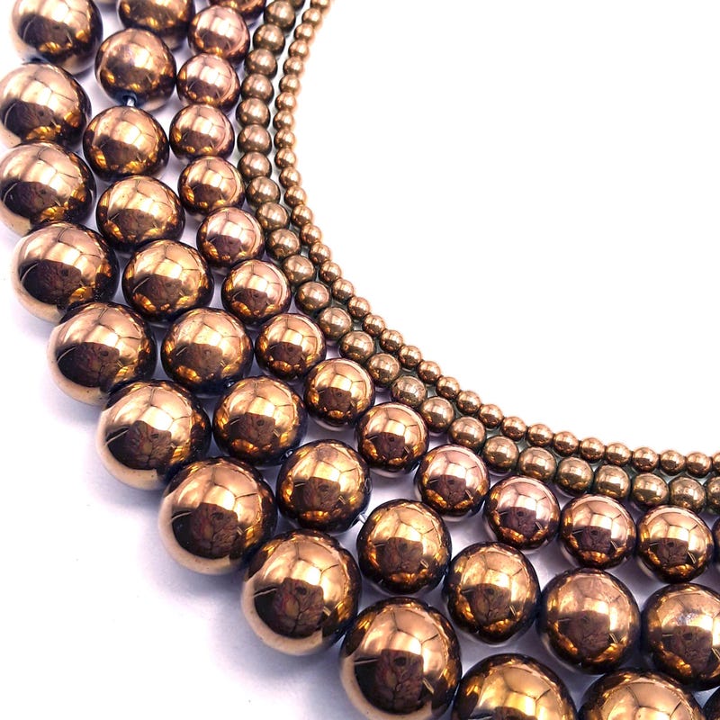 Copper Bead Necklace - Etsy
