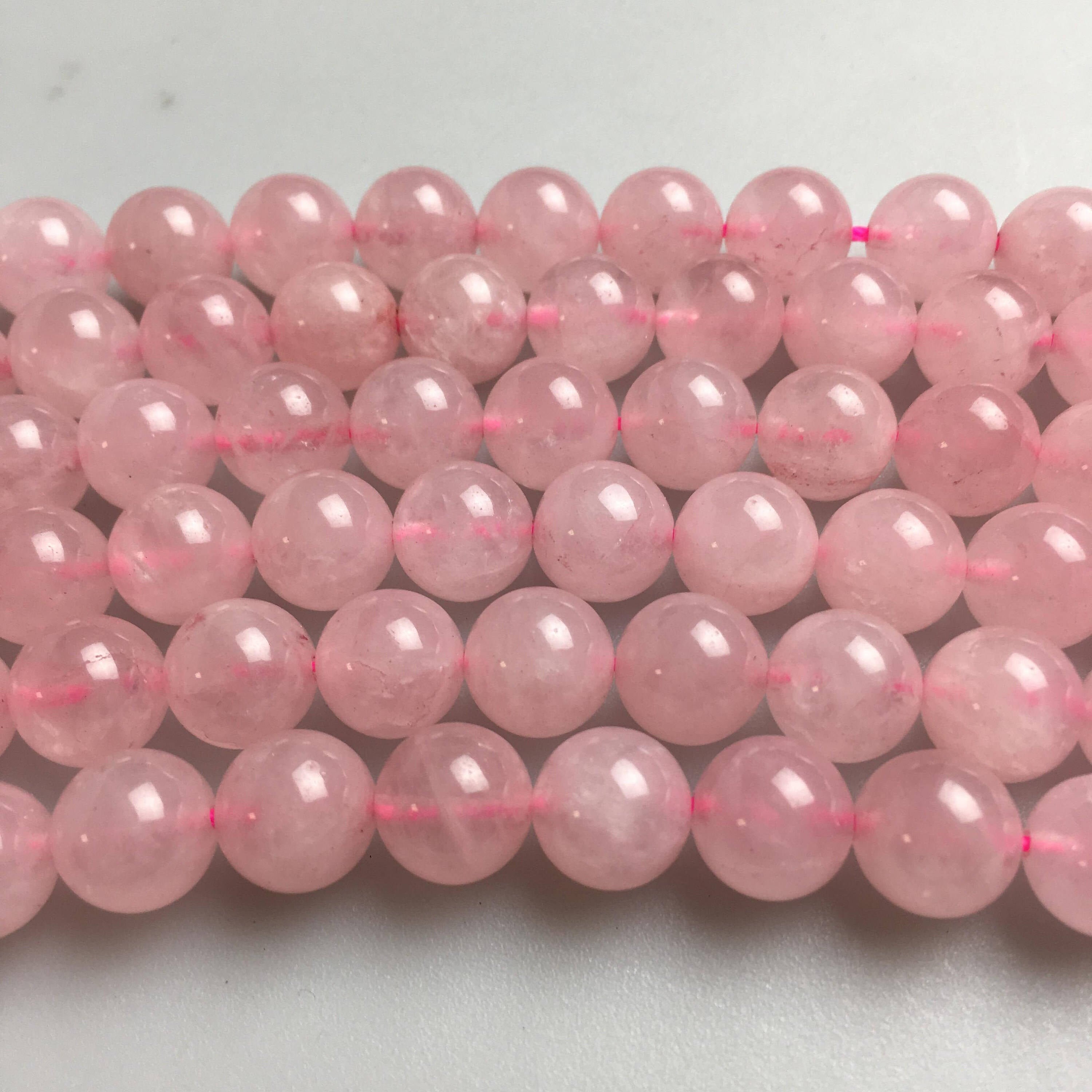 Rose Quartz Smooth Round Beads 4mm 6mm 8mm 10mm 12mm | Etsy