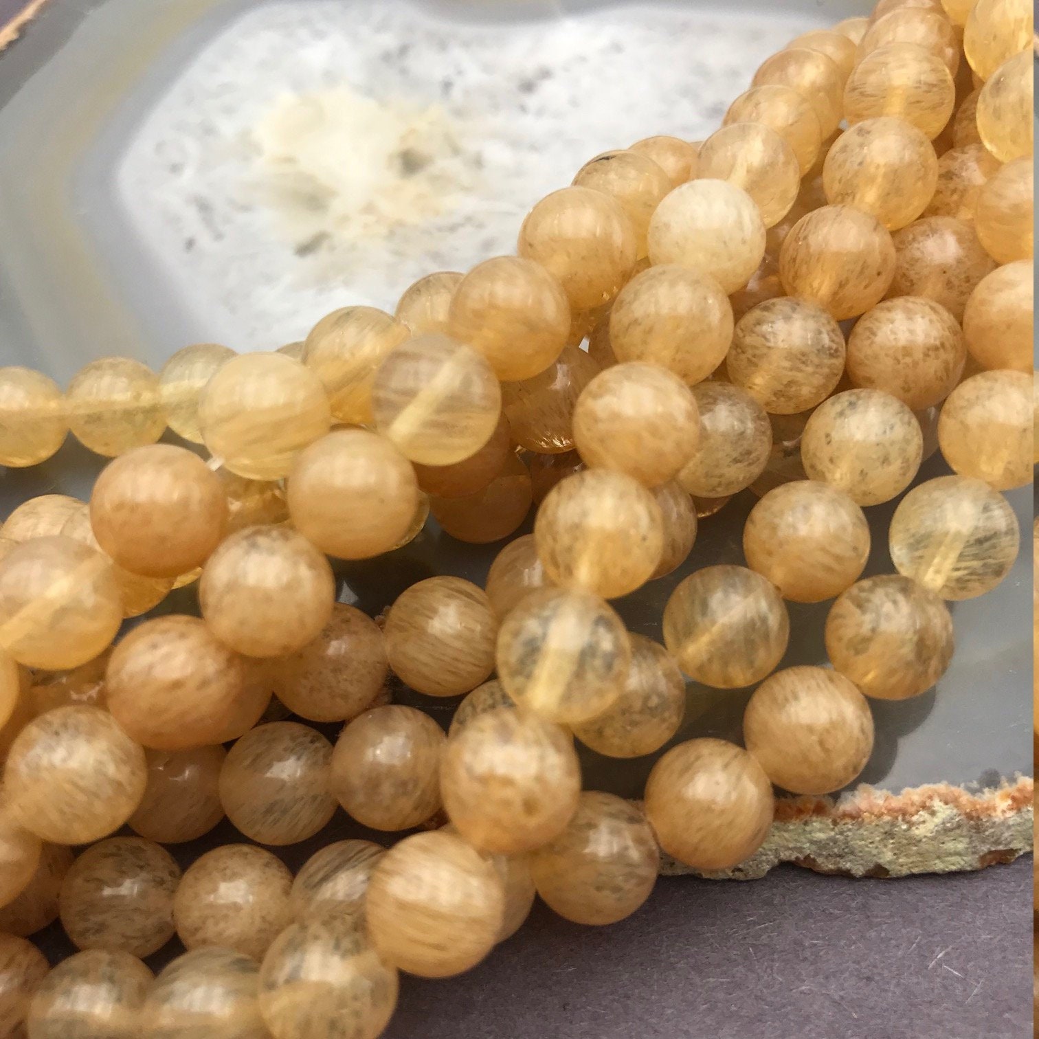 Yellow Quartz Smooth Round Beads Size 6mm 8mm 10mm 15.5 - Etsy
