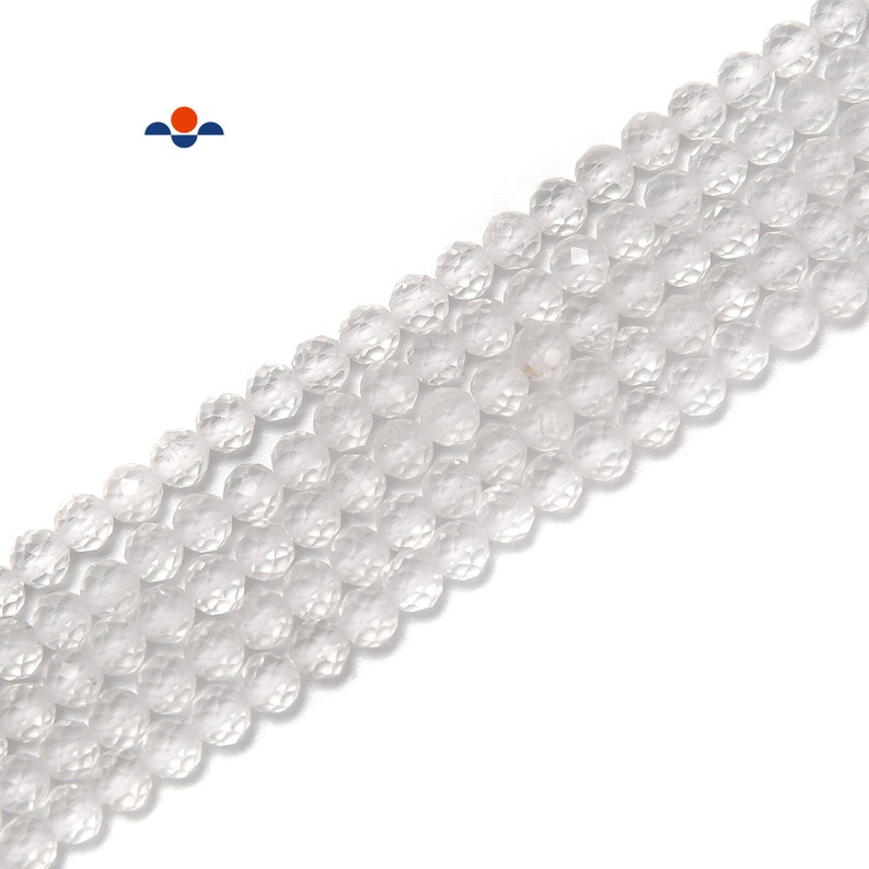 Natural Clear Quartz Faceted Round Beads Size 2mm 3mm 4mm | Etsy