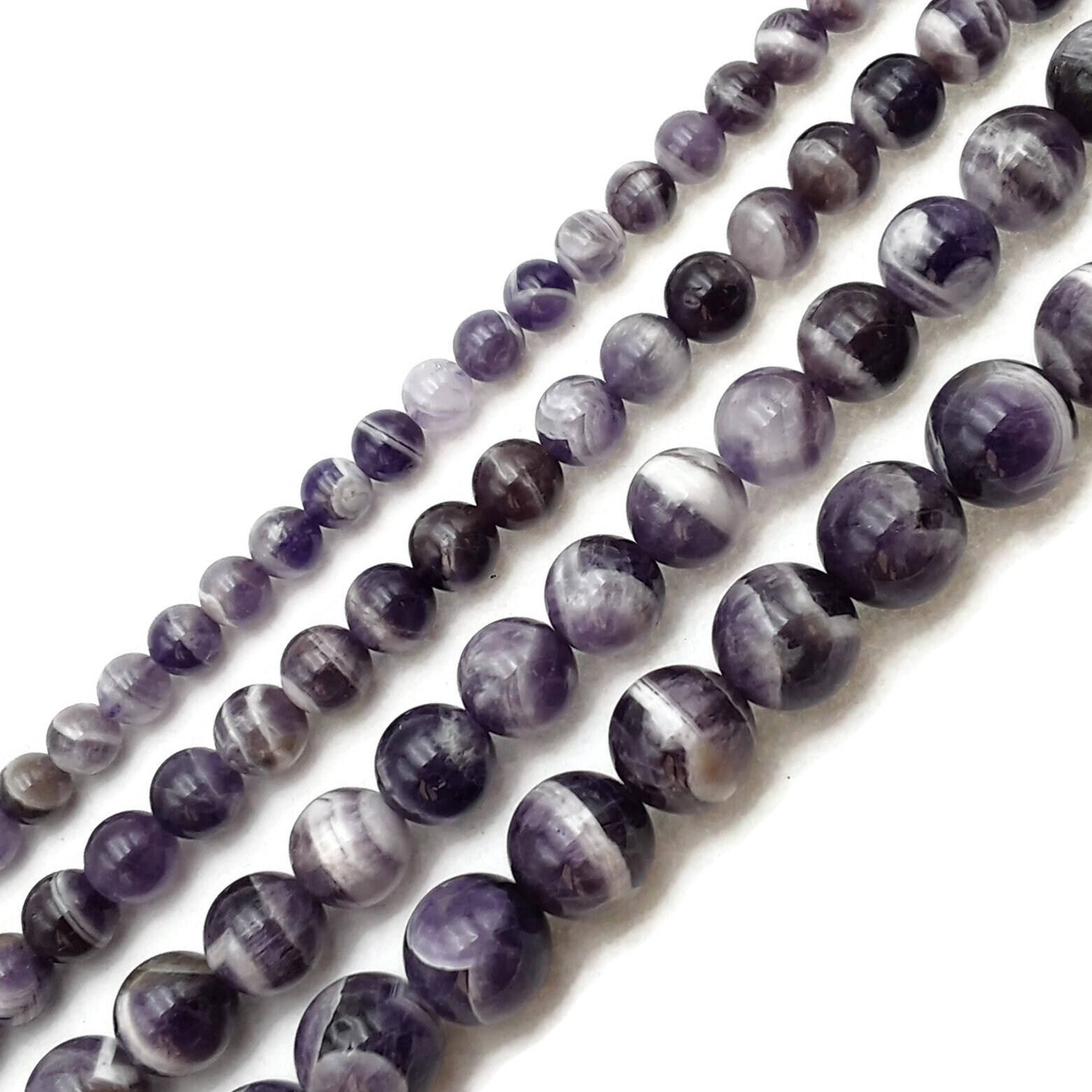 Chevron Amethyst Smooth Round Beads 4mm 6mm 8mm 10mm 12mm - Etsy