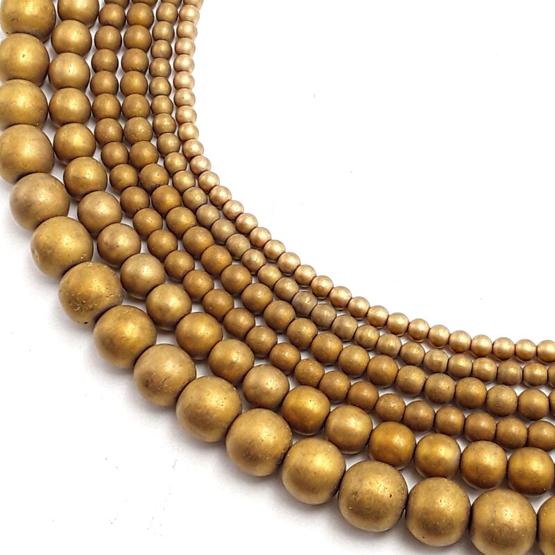 Matte Gold Beads - Etsy