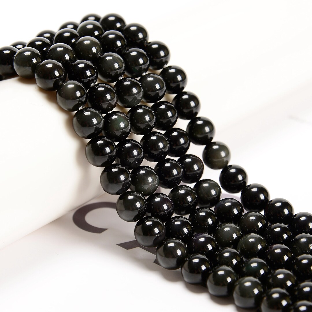 Rainbow Obsidian Smooth Round Beads 4mm 6mm 8mm 10mm 12mm 15.5 Strand ...