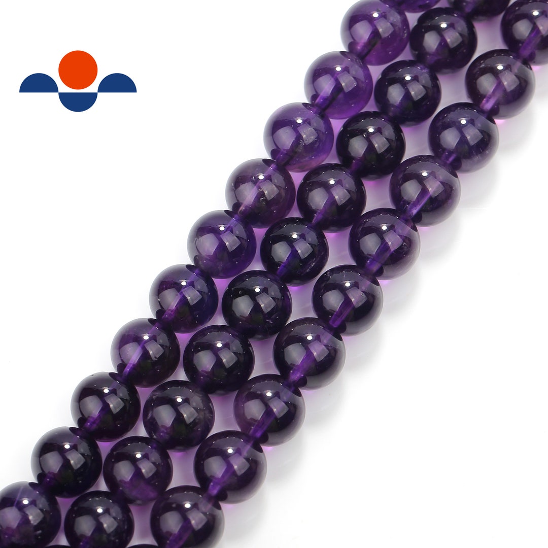 Natural Grade AAA Amethyst Smooth Round Beads 6mm 8mm 10mm - Etsy