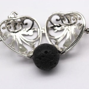 Silver Metal Oil Diffuser Pendant Heart Shape Size 15x22mm Sold per ...
