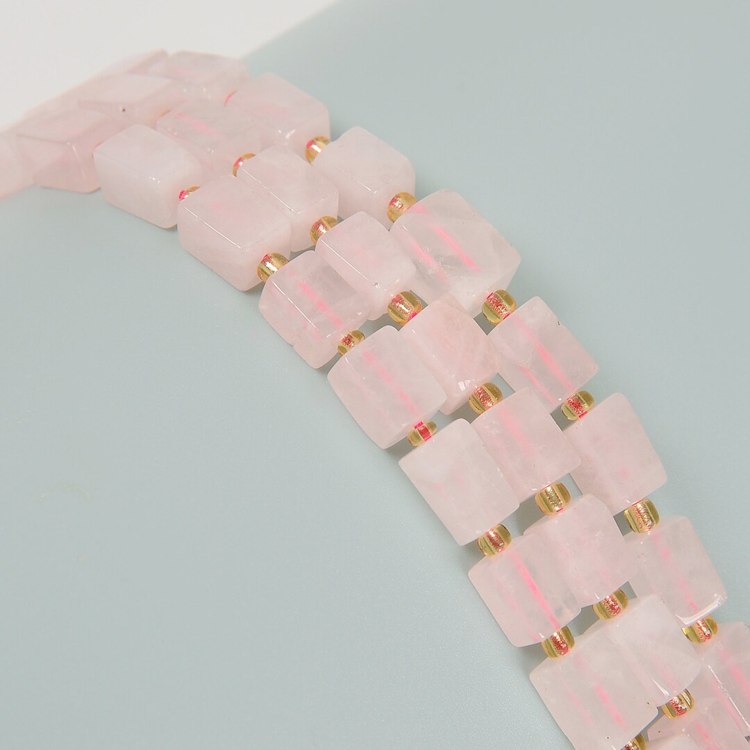 Natural Rose Quartz Rectangle Cuboid Beads Size 8-10x10-15mm - Etsy