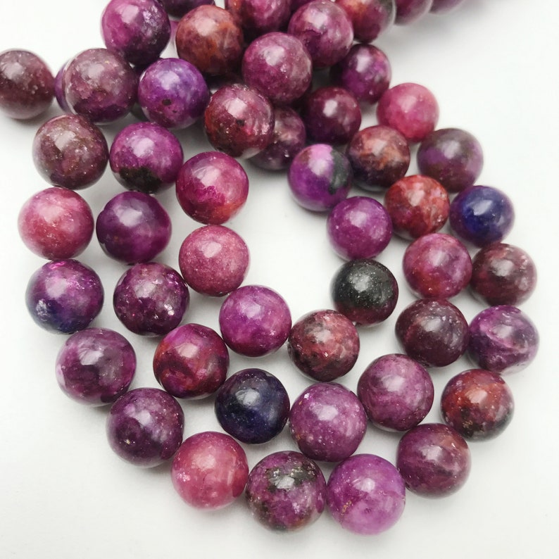 Dark Lepidolite Smooth Round Beads 4mm 6mm 8mm 10mm 12mm | Etsy