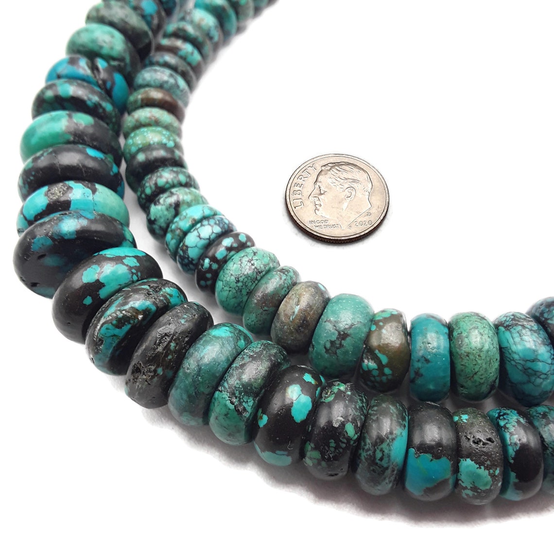 Natural Genuine Turquoise Graduated Rondelle Beads Size 6-18mm - Etsy