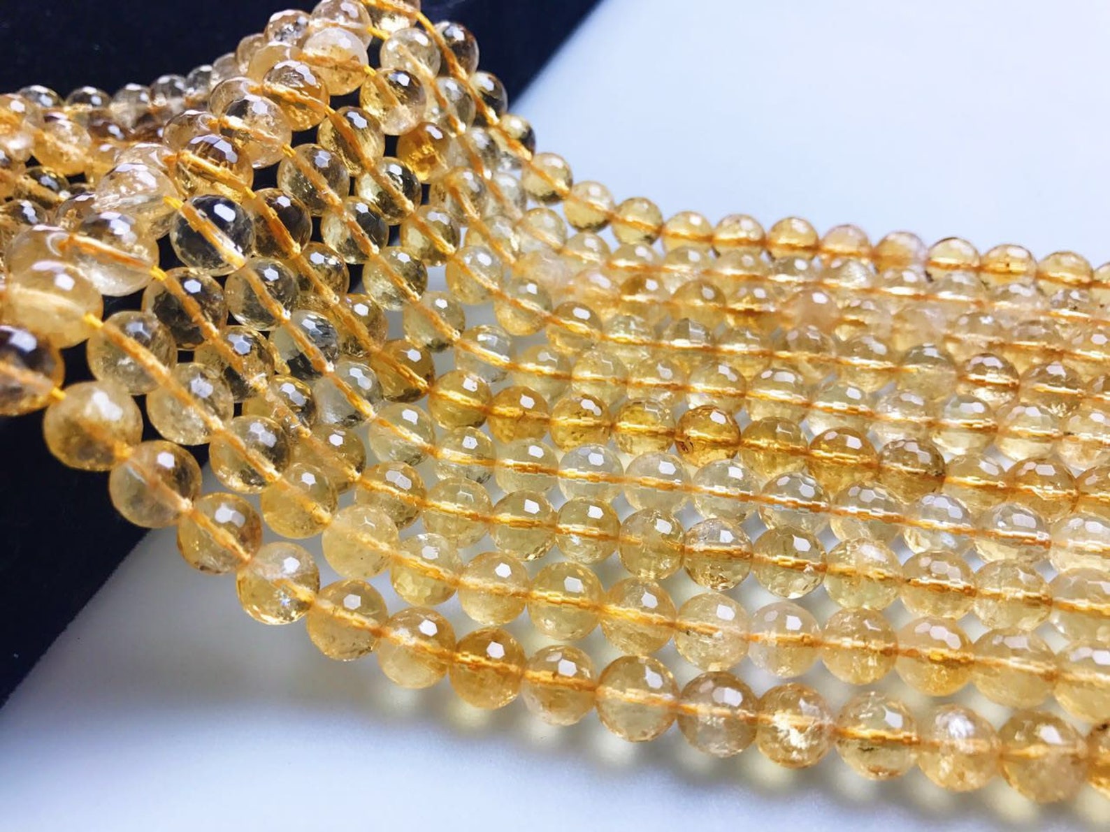 Natural Citrine Faceted Round Beads Size 6mm 8mm 10mm | Etsy