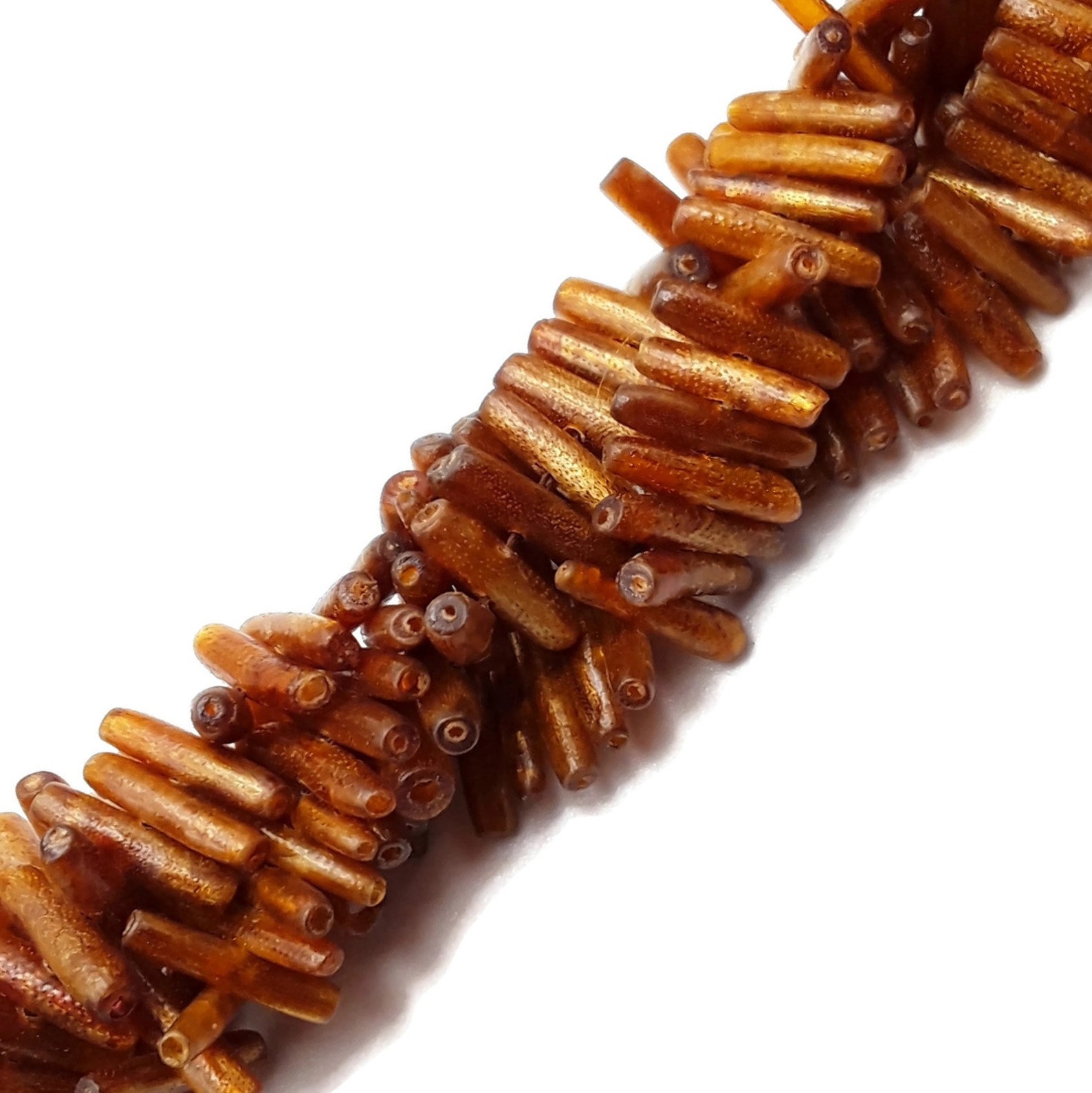 Small Golden Coral Branch Tube Sticks Beads Approx 2x12mm | Etsy