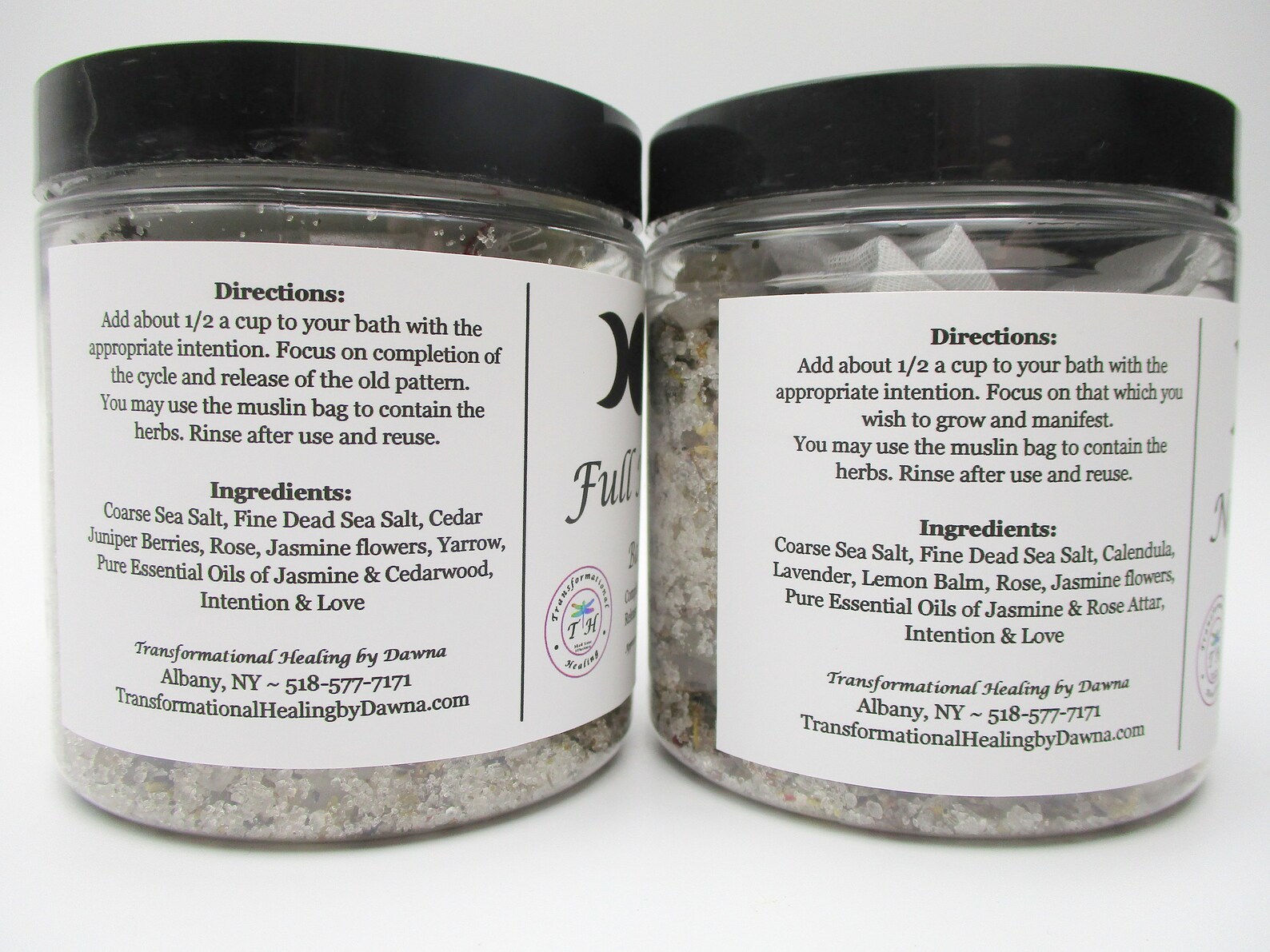 Moon Cycle Bath Salt Kit Full Moon Bath Salt and New Moon - Etsy