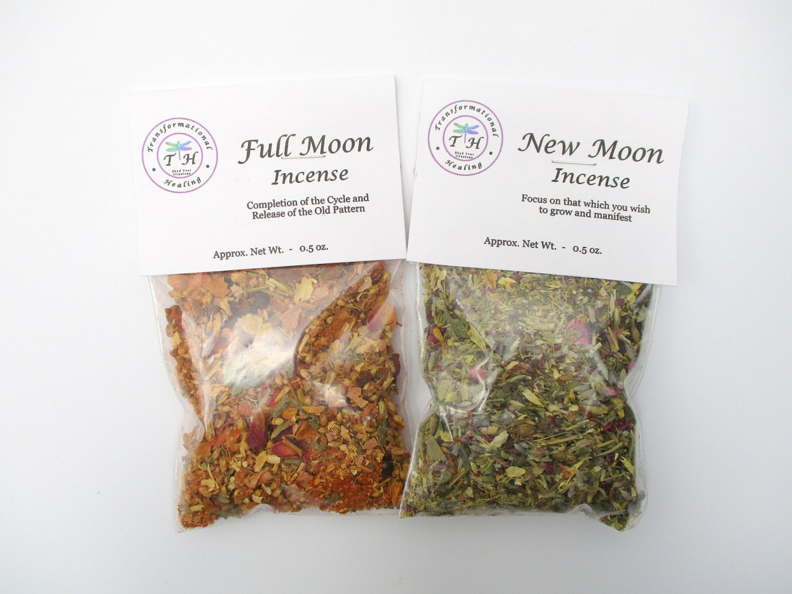 Moon Incense Set / Magical Moon Herbs, Full Moon Incense & New Moon ...