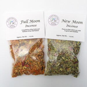 Moon Incense Set / Magical Moon Herbs, Full Moon Incense & New Moon ...
