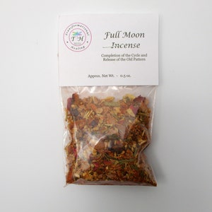 Full Moon Incense - Magical Moon Herbs, Lunar Offering Herb, Sacred ...