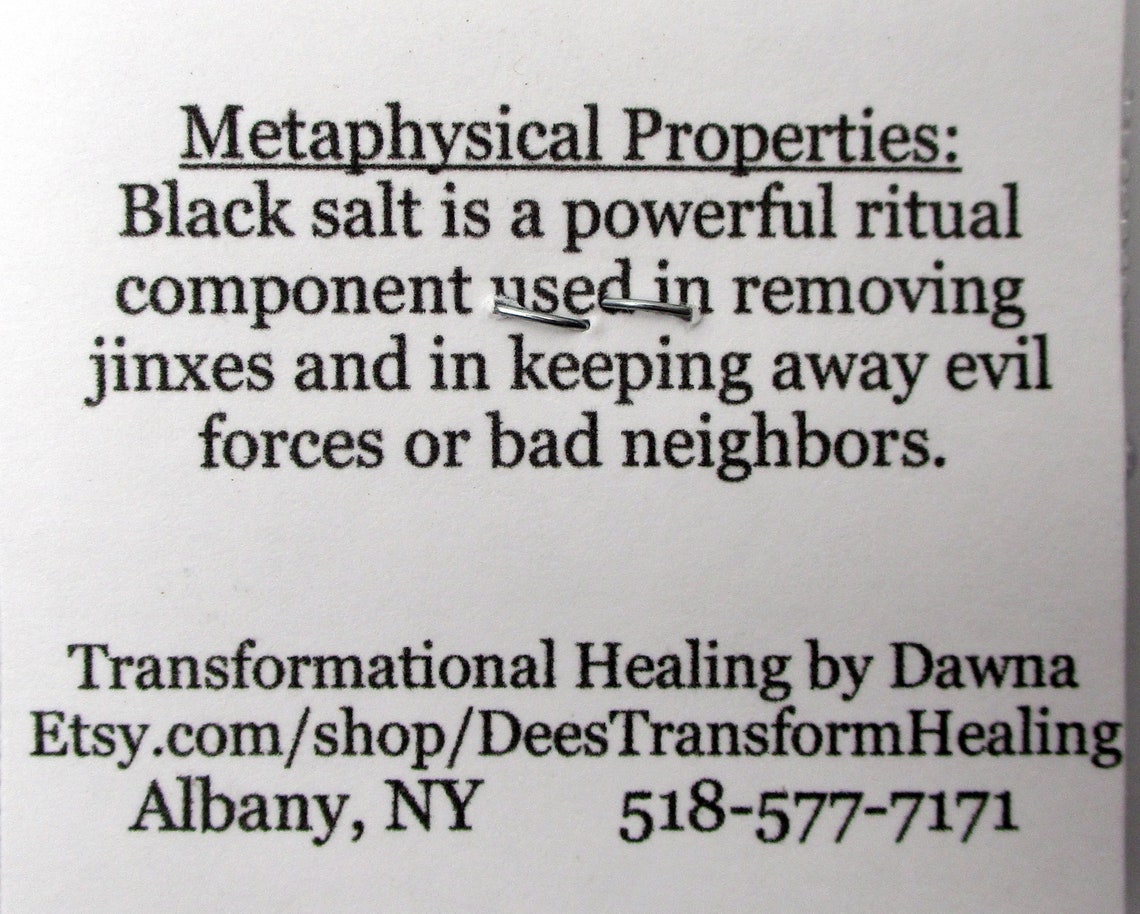Ritual Black Salt for Protection Remove Jinxes Repel Evil - Etsy