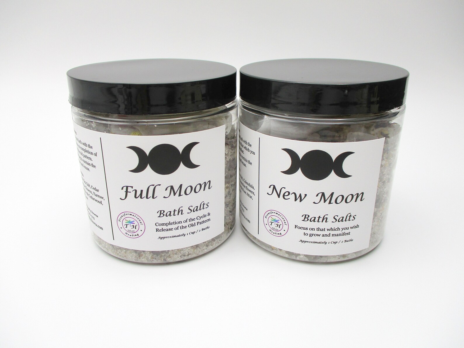 Moon Cycle Bath Salt Kit Full Moon Bath Salt and New Moon - Etsy
