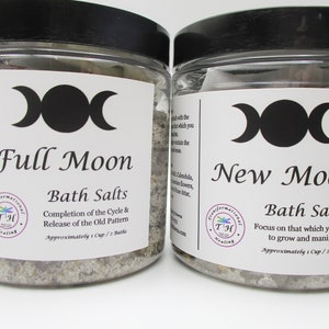 Moon Cycle Bath Salt Kit - Full Moon Bath Salt and New Moon Bath Salt ...