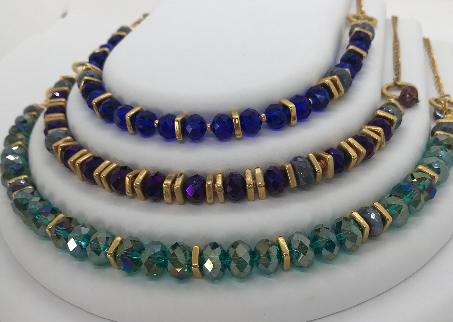 Royal Purple, Cobalt Blue and Emerald Green Crystal, Labradorite and ...