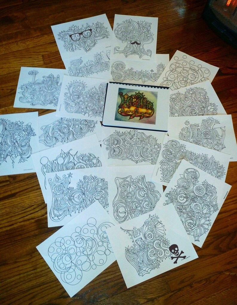 Adult Sweary Coloring Book, Hidden Language PDF, Swear Word Colouring ...