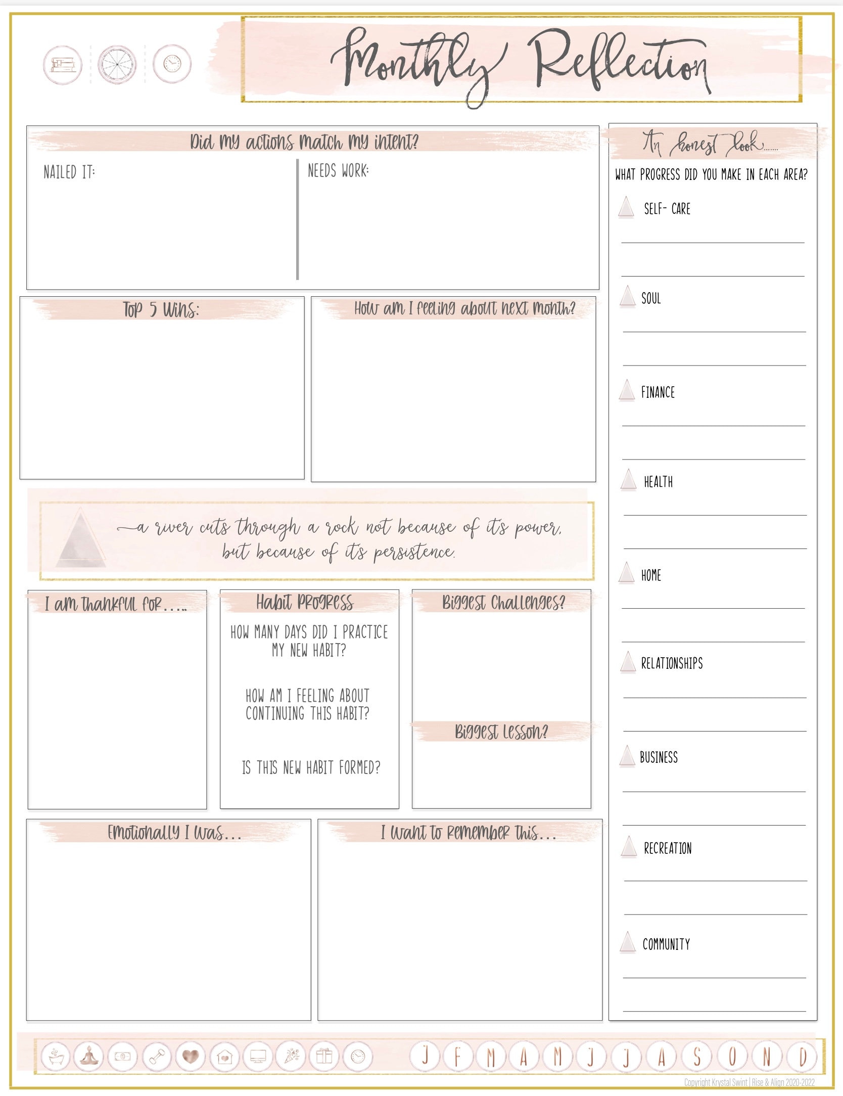 Align Life Compass Planner 2020 Digital Planner Self Love Self Help ...