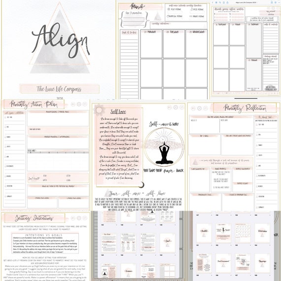 Align Life Compass Planner 2020 Digital Planner Self Love Self | Etsy