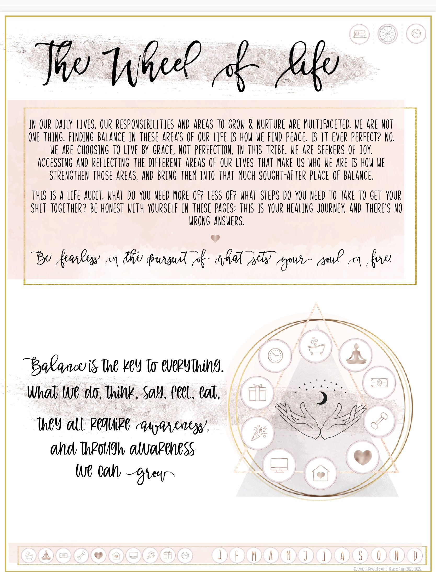 Align Life Compass Planner 2020 Digital Planner Self Love Self Help ...