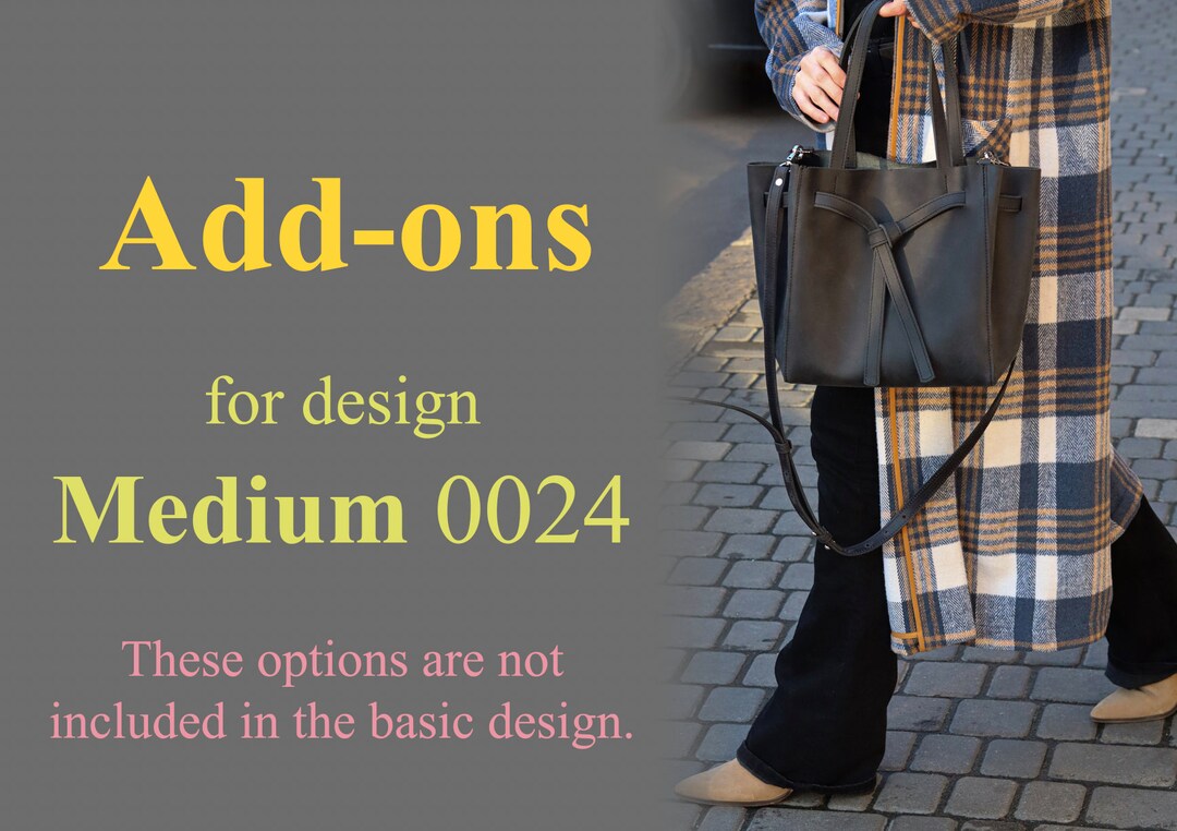 Add-ons for MEDIUM Tote Bag Design No.0024 / Your Customized Order - Etsy