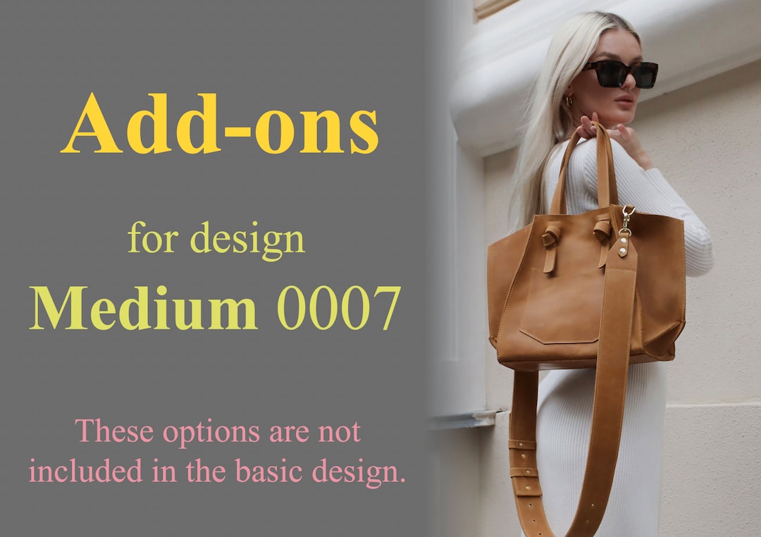 Add-ons for MEDIUM Tote Bag Design No.0007 / Your Customized Order - Etsy