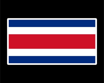 Costa Rica Flag Sticker - Etsy