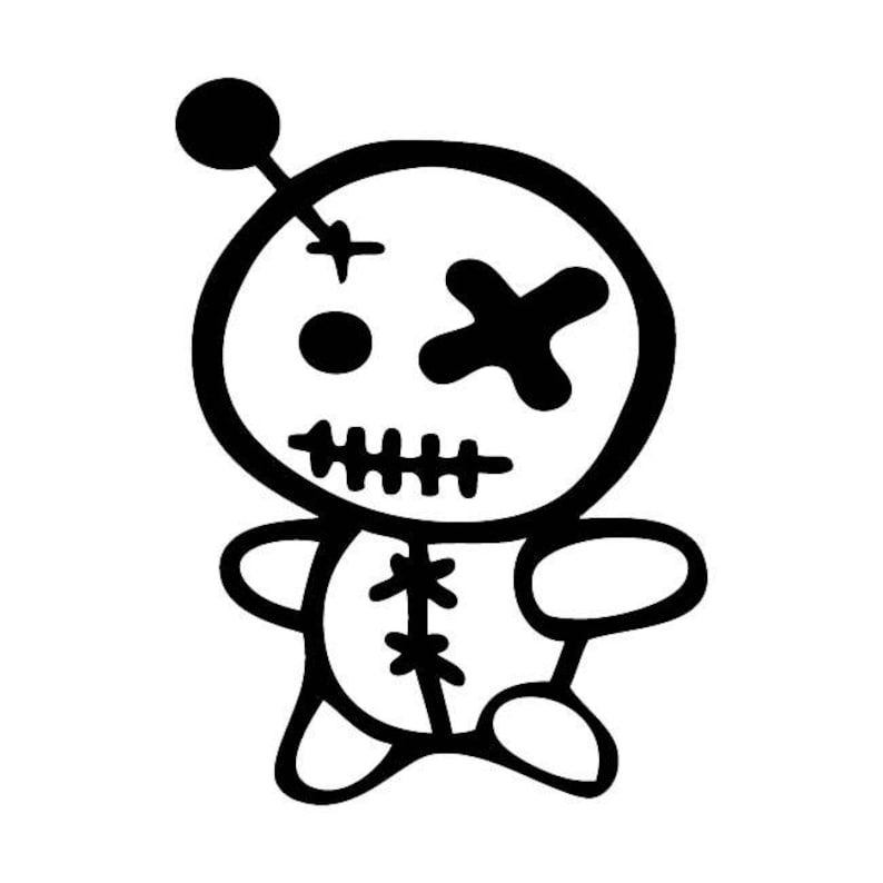 392 Voodoo Doll Any Size Or Color Custom Cut Vinyl Decal Etsy