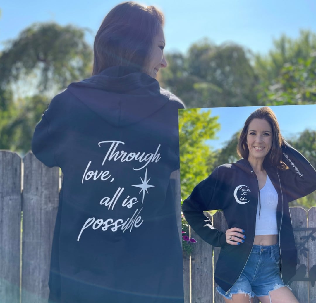 Licensed Danika Fendyr Jacket, Through Love All is Possible Sweatshirt ...